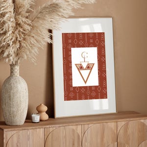 Amazigh, Amazigh Art Poster, Tazerzite Wall Decoration, Tazarzit Wall ...