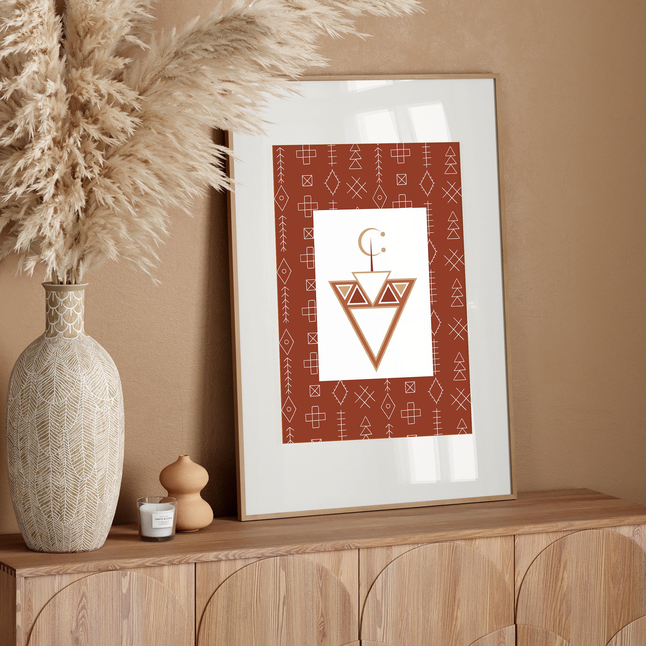 Amazigh, Amazigh Art Poster, Tazerzite Wall Decoration, Tazarzit Wall ...
