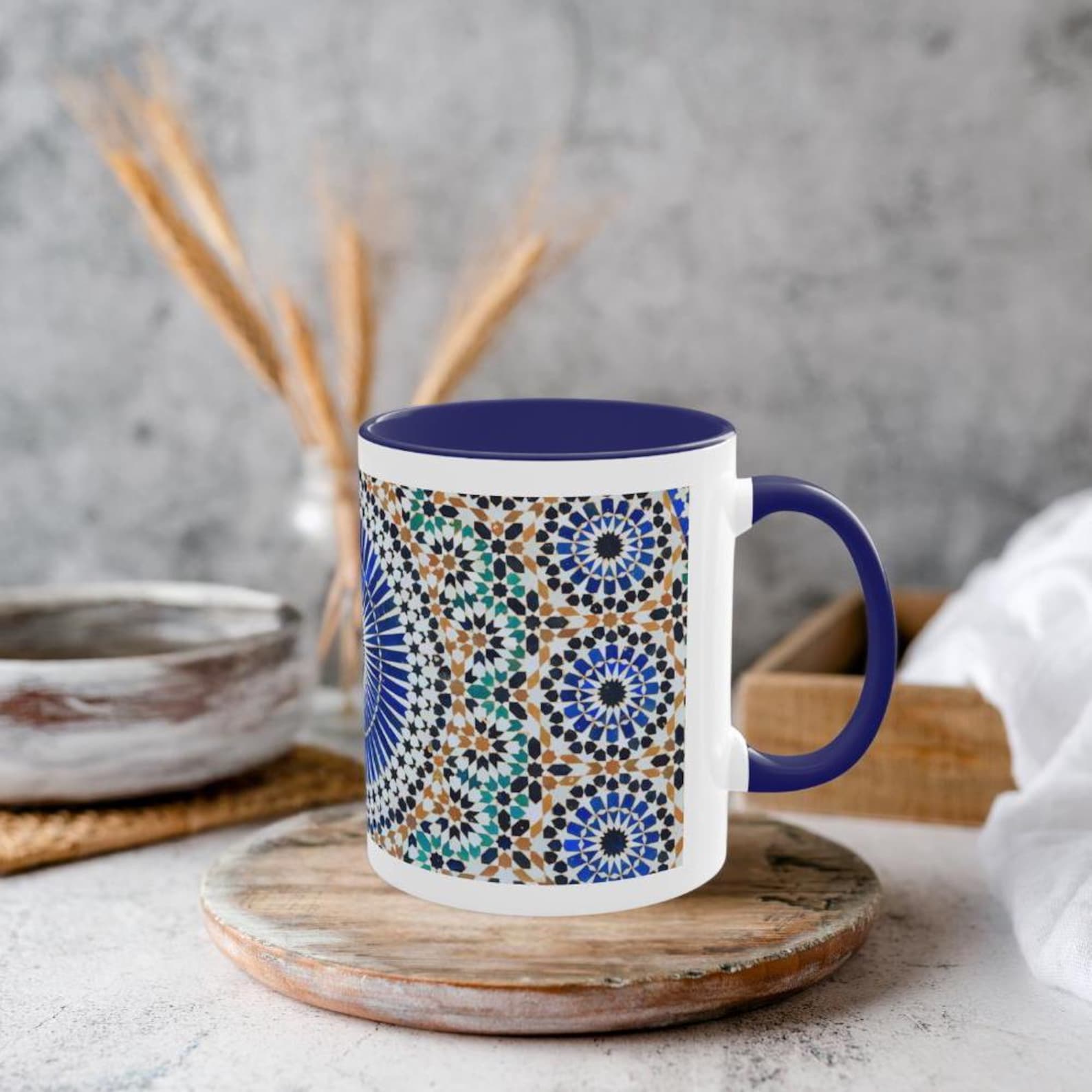 Zellij Pattern Mug Moroccan Mosaic Mug Moroccan Zellig Mug Moroccan ...