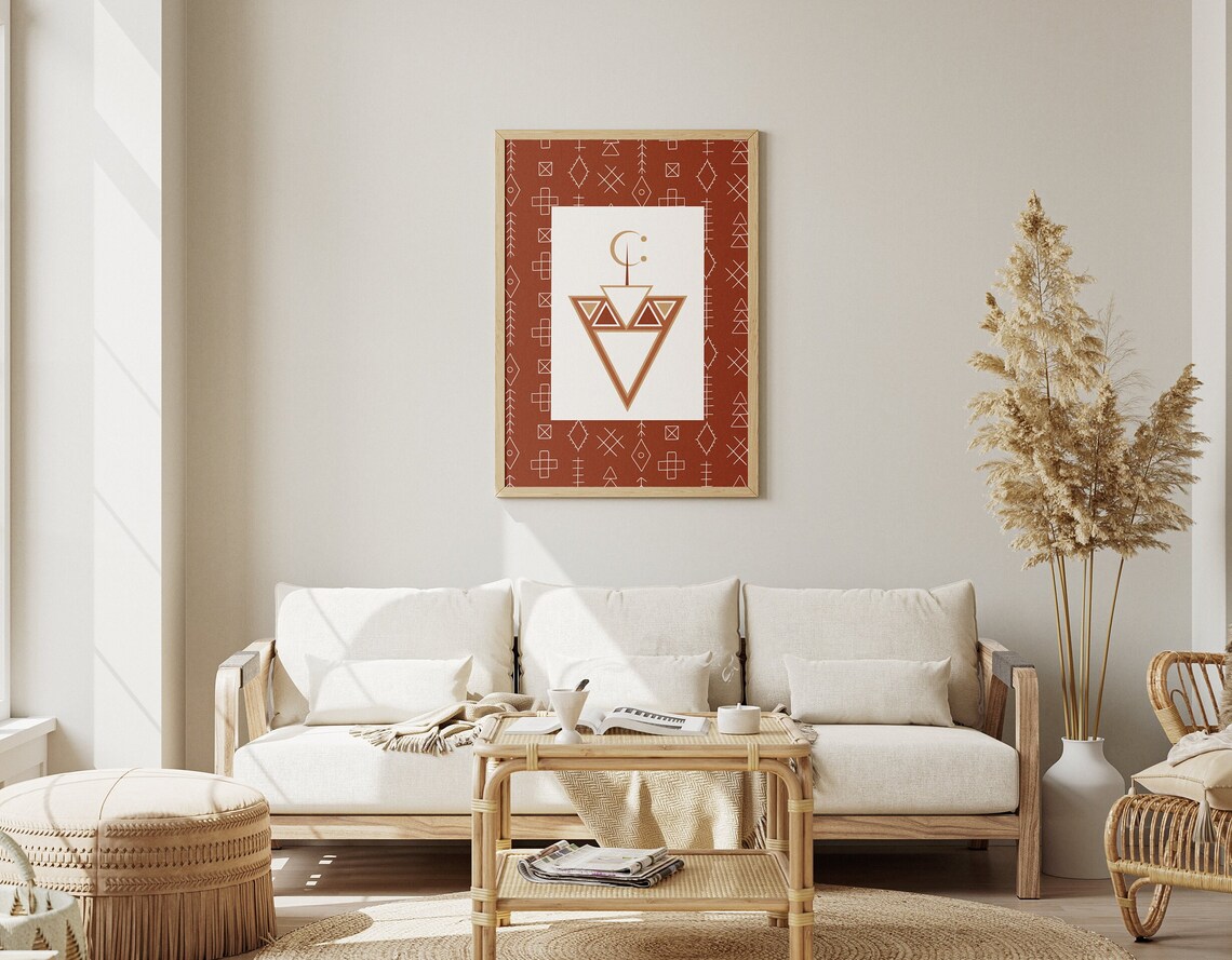 Amazigh, Amazigh Art Poster, Tazerzite Wall Decoration, Tazarzit Wall ...
