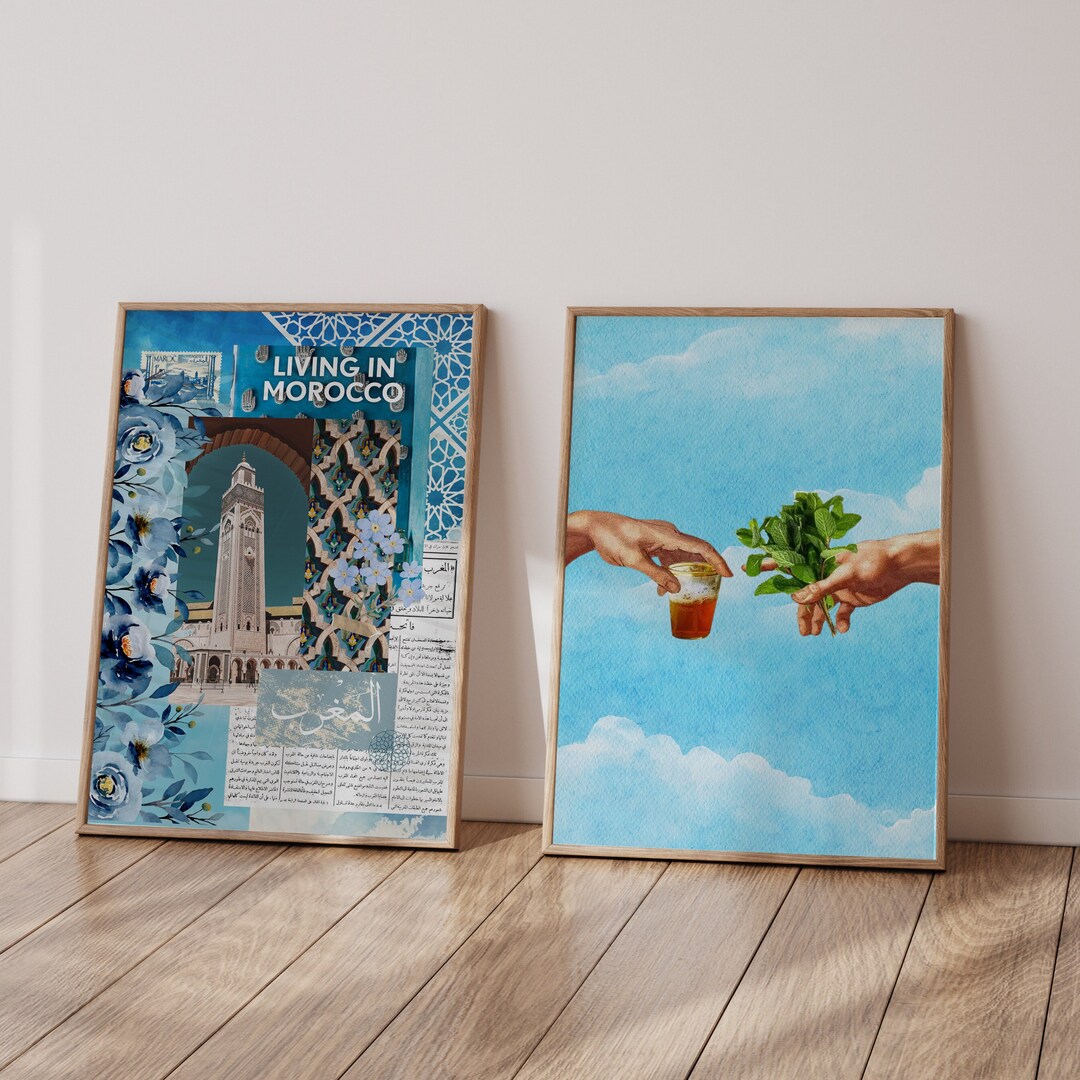 Morocco Poster, Moroccan Wall Art, Set of 2 Moroccan Wall Art Posters ...
