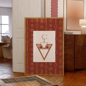Amazigh, Amazigh Art Poster, Tazerzite Wall Decoration, Tazarzit Wall ...