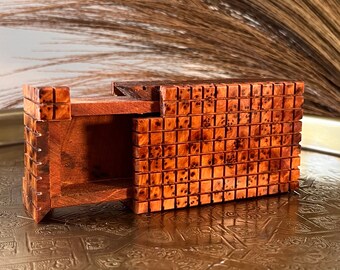 Wooden Magic Puzzle Compartment Secret Jewelry Box Case Green - Etsy