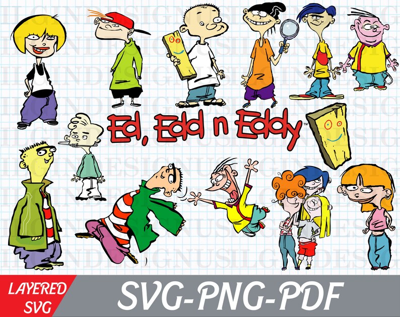 Cartoon Svg-ed Edd N Eddy SVG Bundle 7 Designs, Halloween Eddy PNG Eddy ...