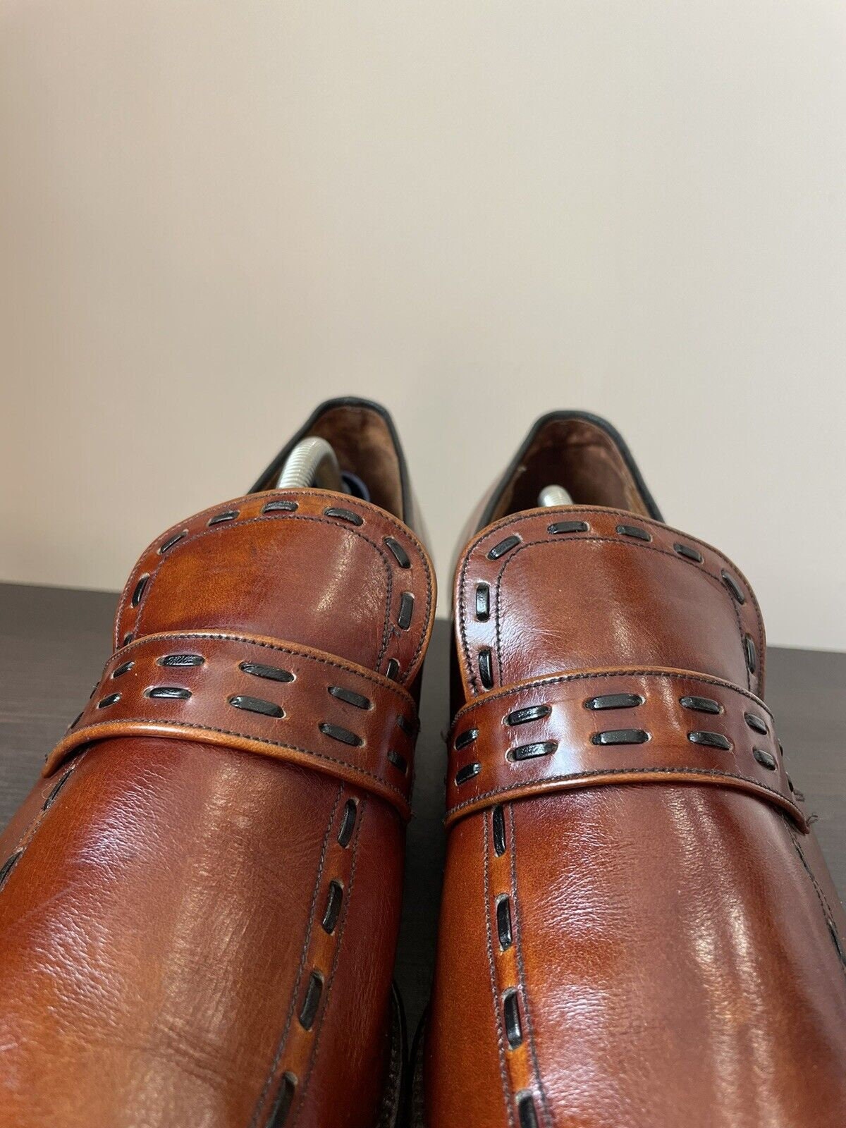 Retro Crockett & Jones Brown Penny Loafers, Downing Leather Heeled ...