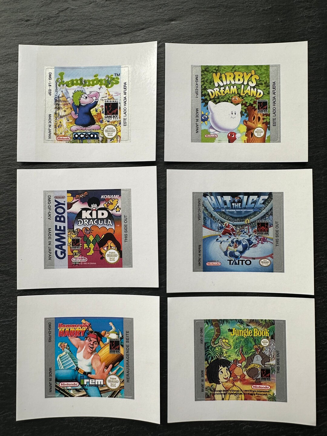 Gameboy Game Cartridge Replacement Label Sticker / Real - Etsy