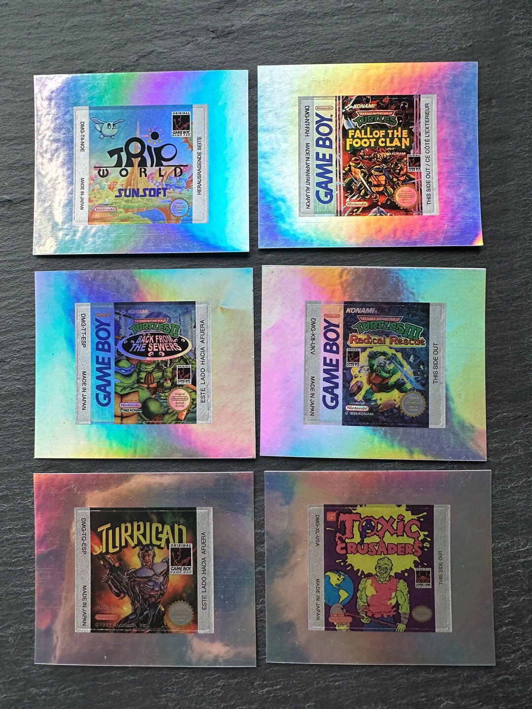 Gameboy Holographic Replacement Label / Game Boy Game - Etsy