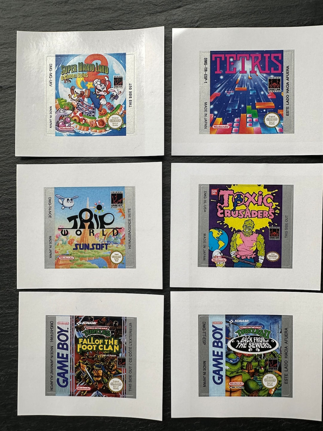 Gameboy Game Cartridge Replacement Label Sticker / Real - Etsy