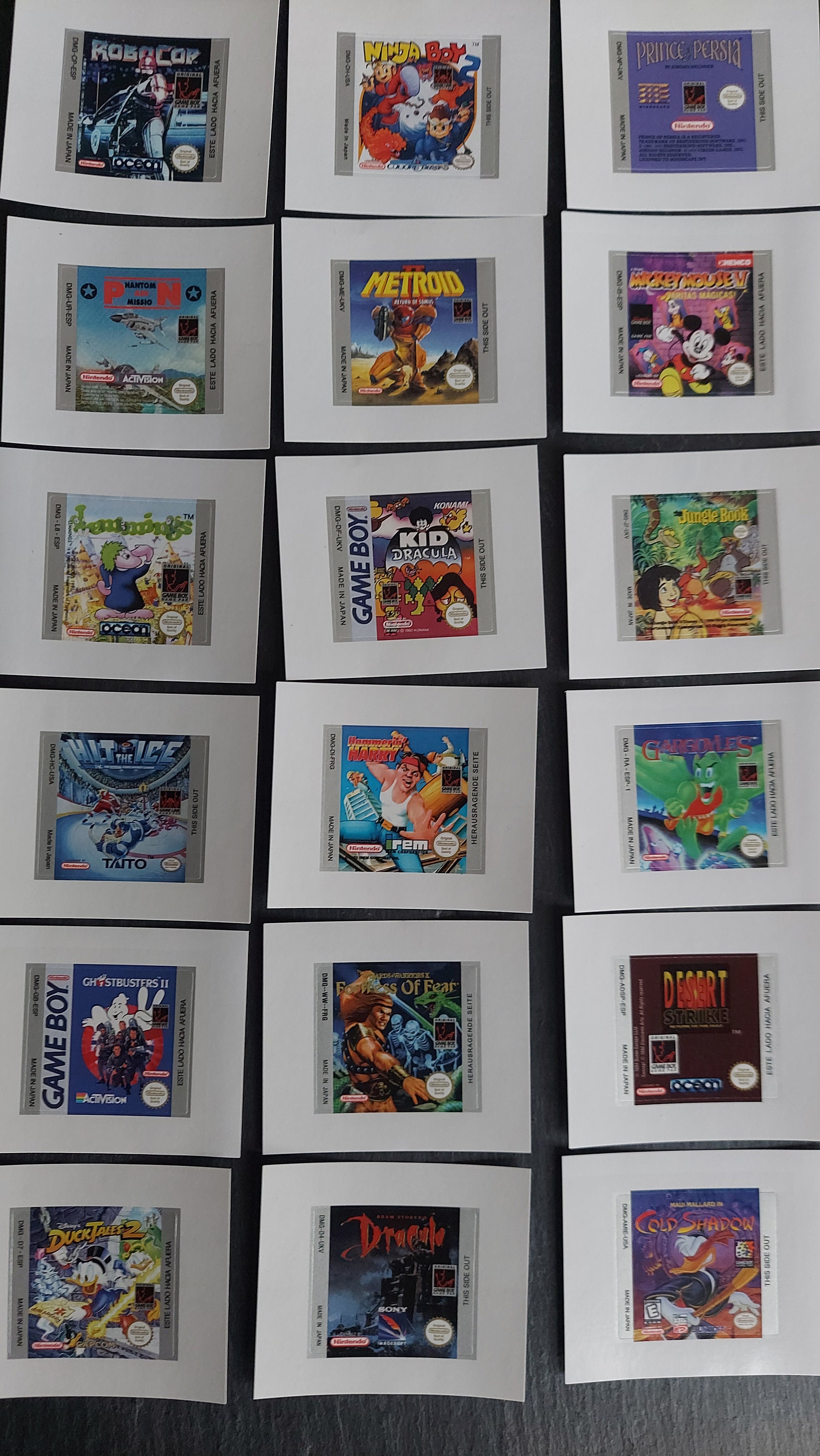 Gameboy Replacement Label / Game Boy Game Stickers, Restore Your Old or ...