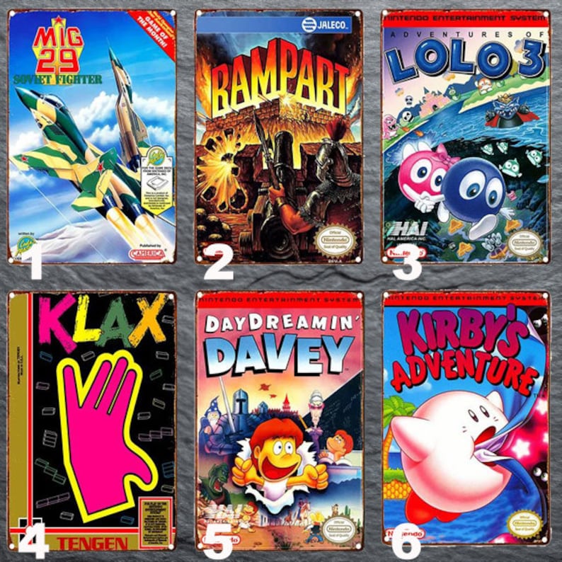Video Game Gaming Poster / Retro Metal Vintage / Classic Video Games ...