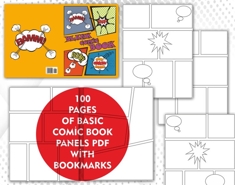 Blank Comic Book Draw Your Own Comics and Create the Best - Etsy