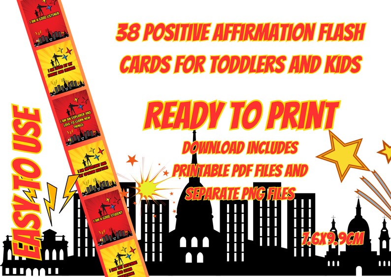 Superhero Affirmation Cards for Kids - Etsy