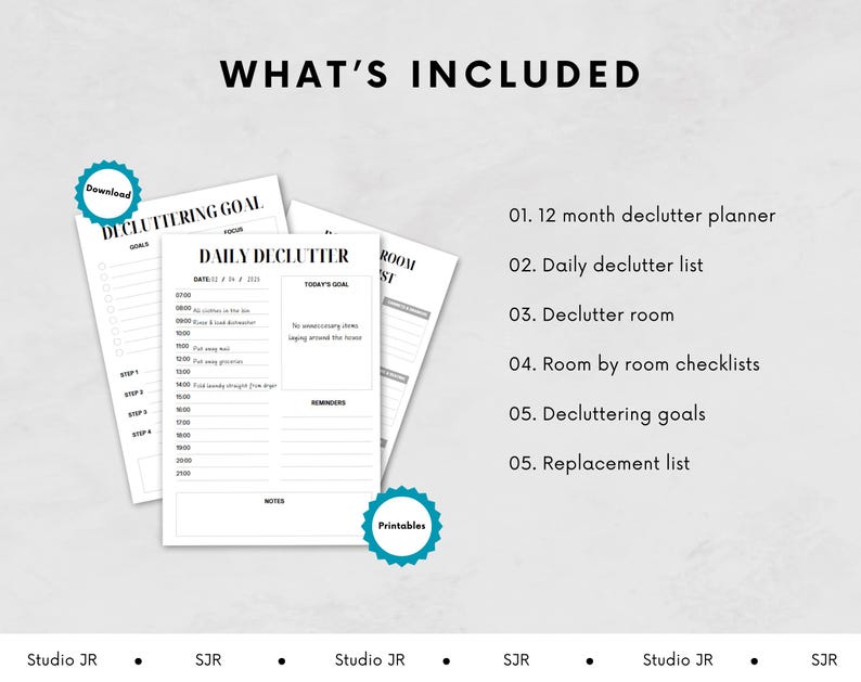 Declutter Checklists - Printables - Etsy