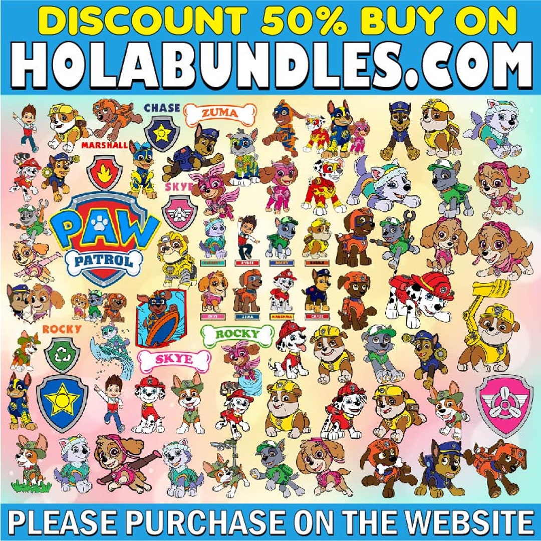 Paw Patrol Bundle Svg, Paw Patrol SVG Files Bundle for Cricut ...