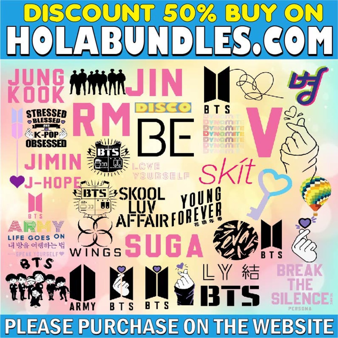 BTS Svg Bundle, BTS Svg, Bundle Bts Svg, Kpop Svg Files for Cricut, Bts ...