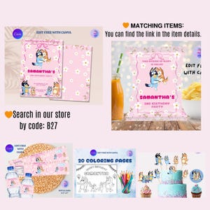 Bluey Pringles Label Girl Bluey and Bingo Party Favors Blue Dog ...