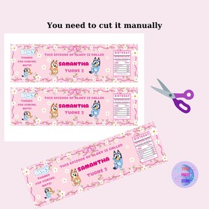 Bluey Pringles Label Girl Bluey and Bingo Party Favors Blue Dog ...