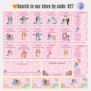 Bluey Pringles Label Girl Bluey and Bingo Party Favors Blue Dog ...