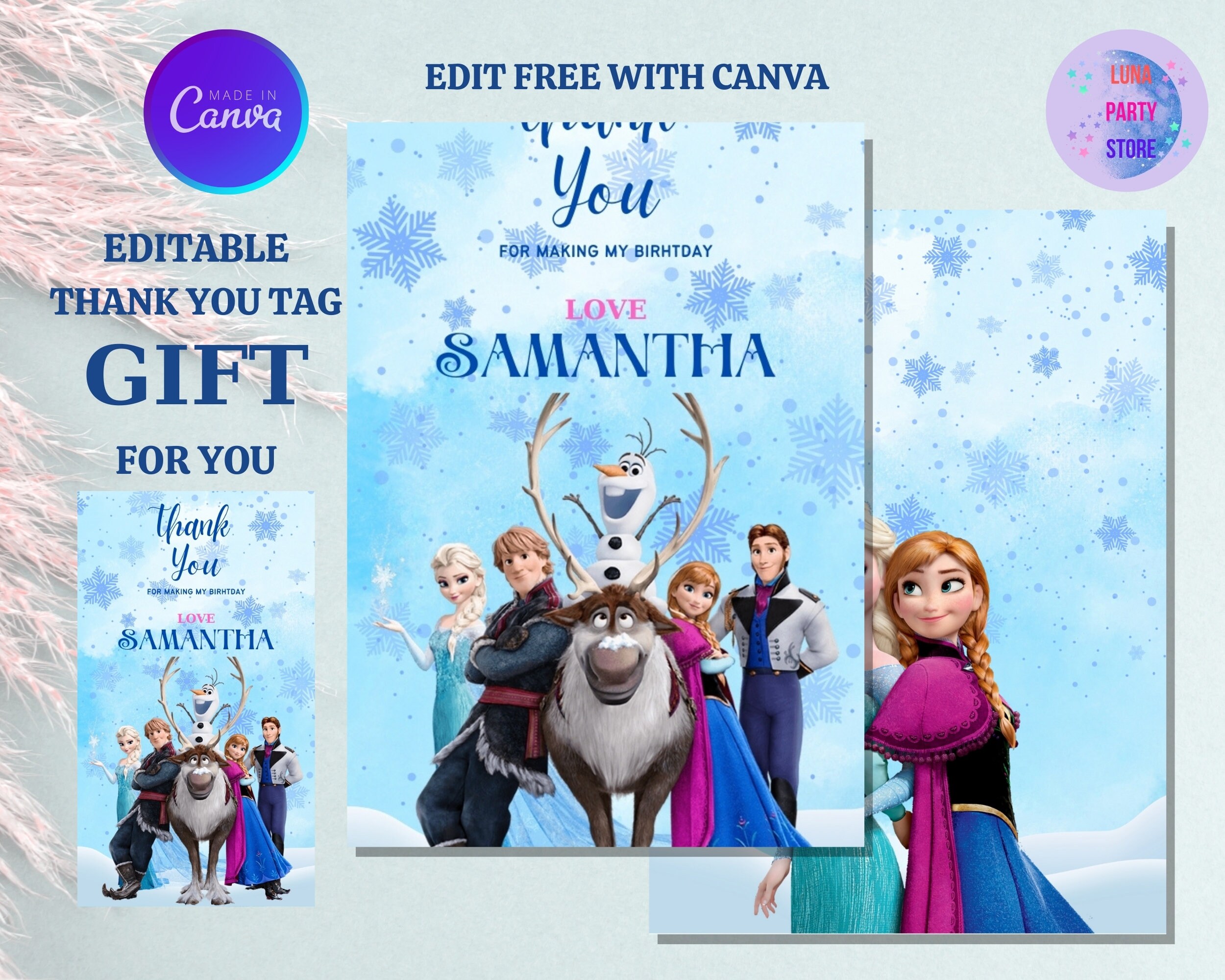 Editable Elsa Birthday Invitation Template,princess Elsa Evite, Instant ...