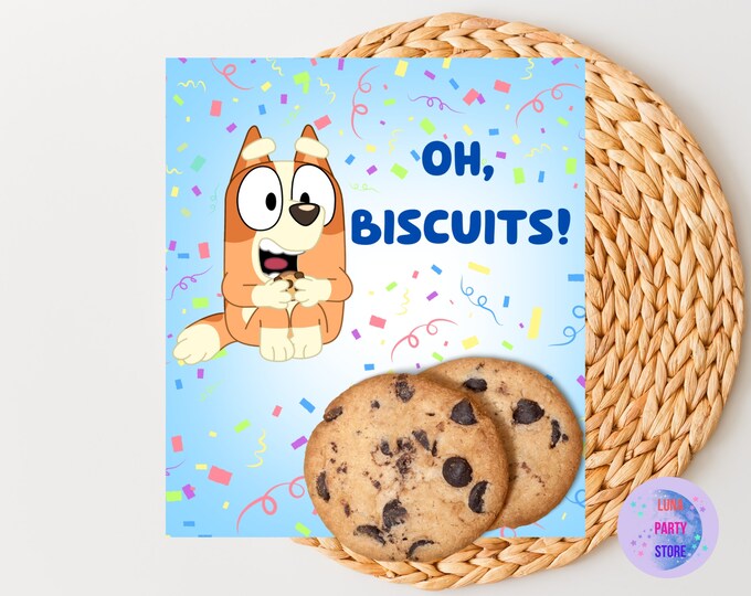 Editable Bluey Popcorn Box for Girl Blue Popcorn Favor Bag Girl Bluey ...