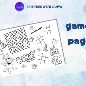 Blue Dog Coloring Sheet Set,blue Dog Party,blue Dog Activities,party ...