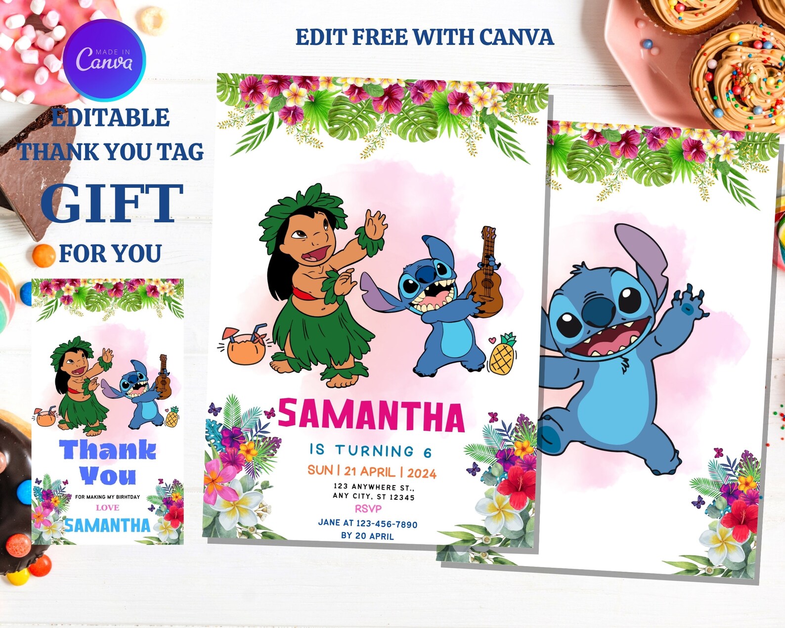 Editable Cartoon Birthday Invitation,birthday Party Invitation,party ...