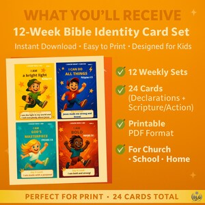 Bible Identity Cards for Kids – Printable Christian Scripture Cards ...
