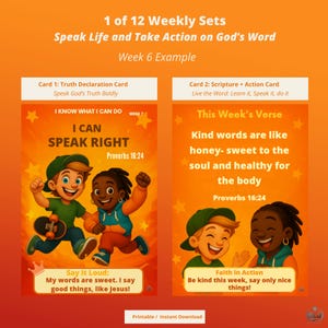 Bible Identity Cards for Kids – Printable Christian Scripture Cards ...