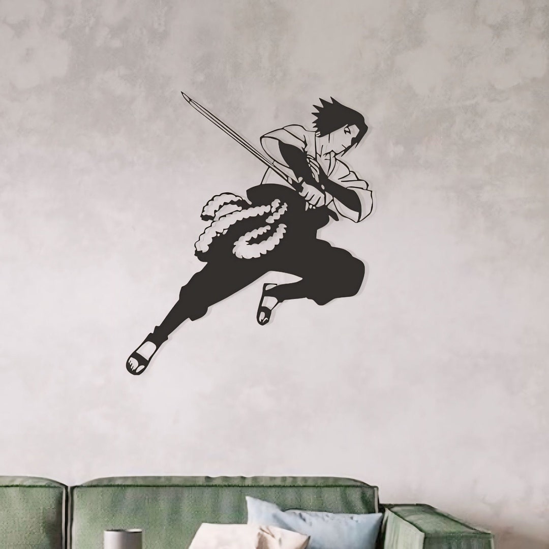 Sasuke, Uchiha, Sasuke Uchiha Anime, Naruto Wooden Wall Decor, Wooden ...