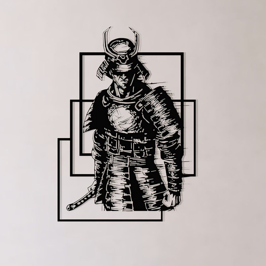 Samurai, Samurai Wooden Wall Decor, Samurai Wooden Wall Art, Samurai ...