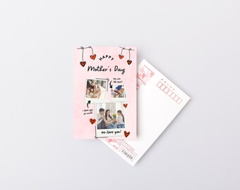 Printable Canva Mother's Day Card Editable Card Template 1-page Mother ...