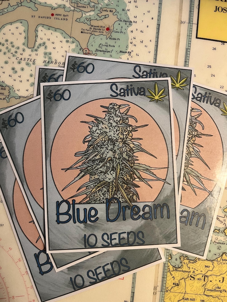 Blue Dream Weed Seed Pack Sticker *pls Read Description Before You ...