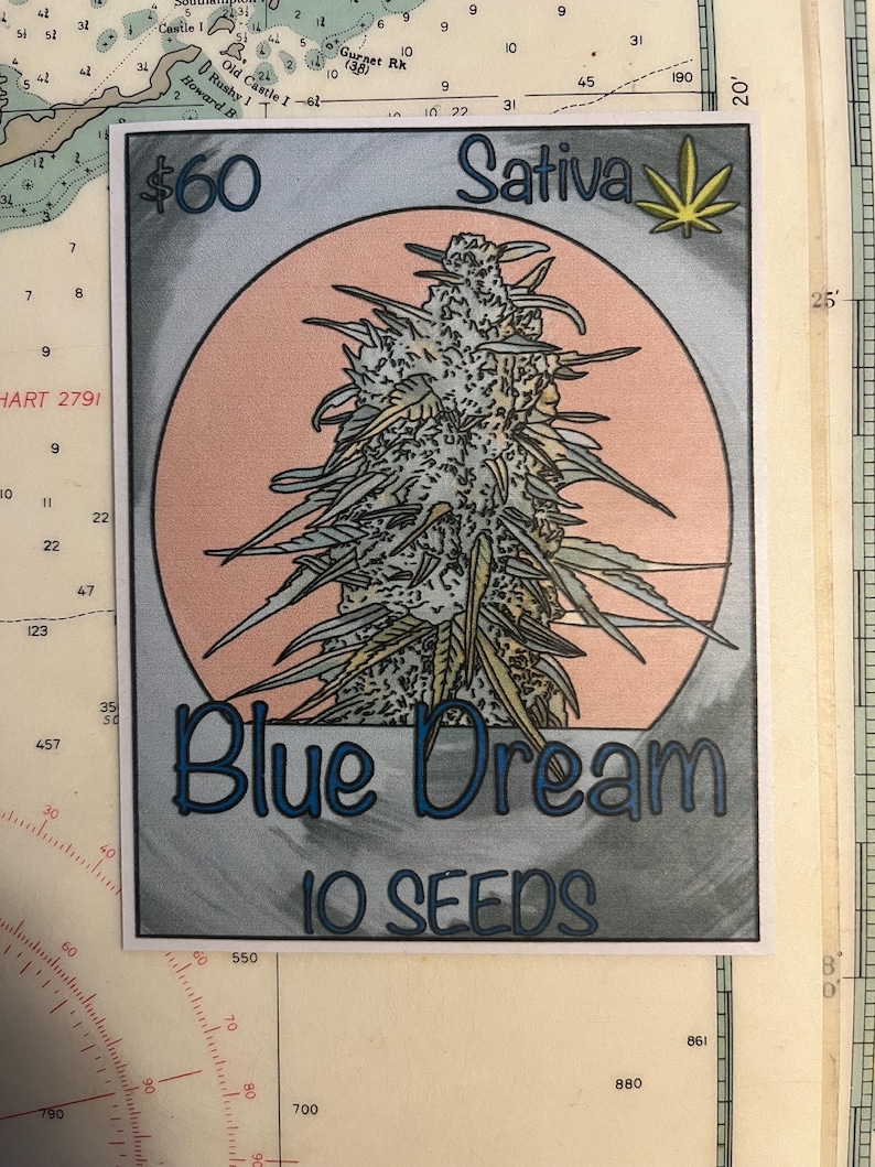 Blue Dream Weed Seed Pack Sticker *pls Read Description Before You ...