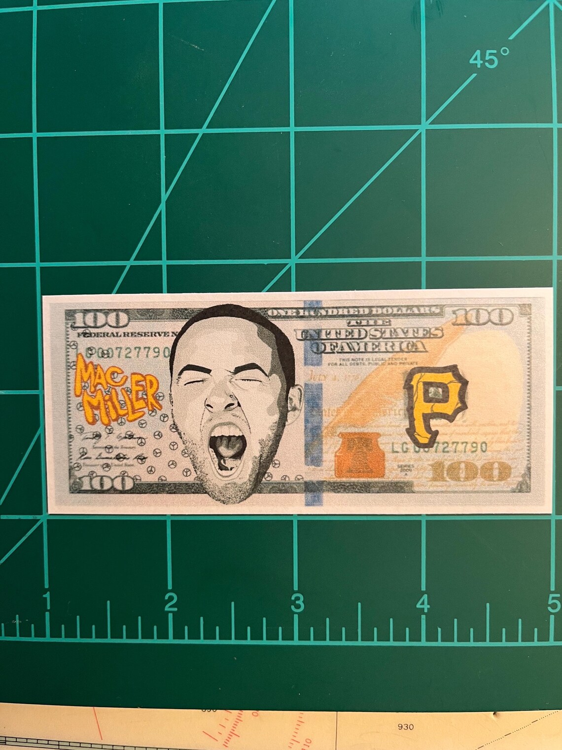 Mac Miller Dollar Bill Art Sticker - Etsy