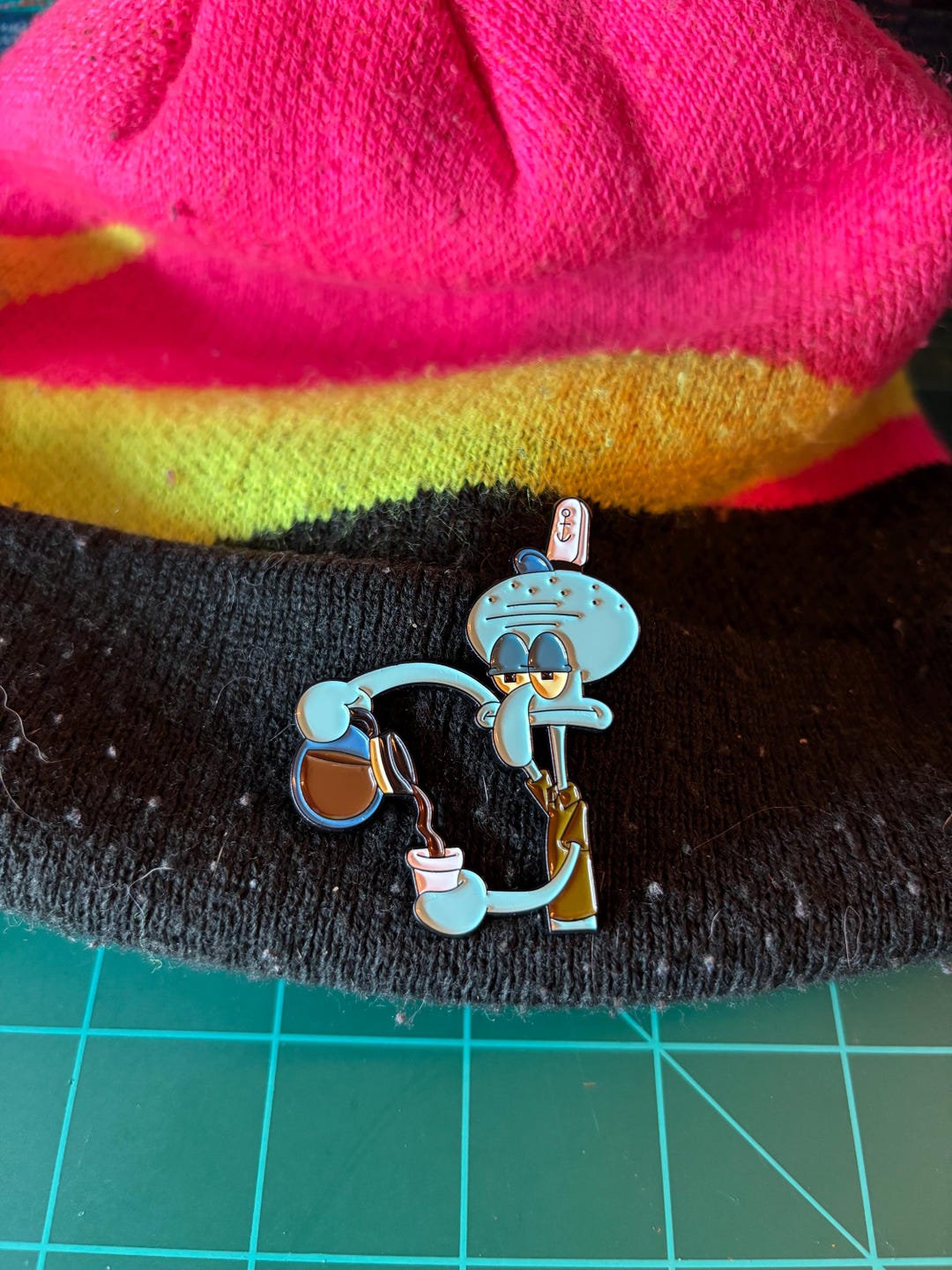 Squidward Pouring Coffee Pin - Etsy