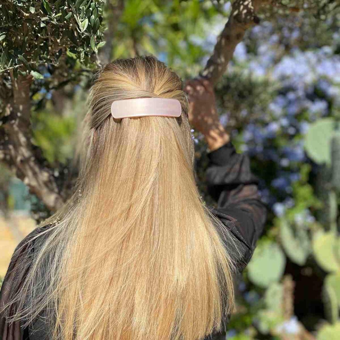 Adelaide Rectangular Shaped Curved Hair Clip, Made in France Simple ...