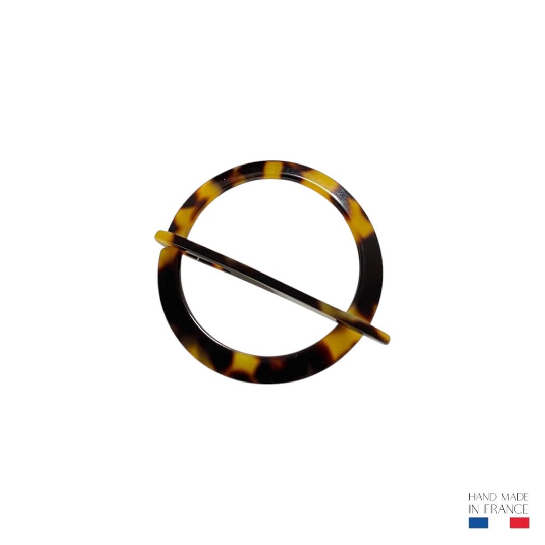 Marjorie 5.5 Cm Round Barrette Clip, Cellulose Acetate French Circle ...