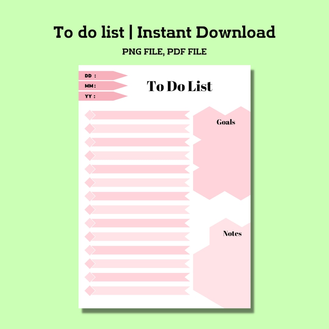 Minimalist to Do List ,simple to Do List, Simple Tasks List ...