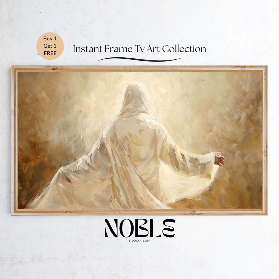 Jesus Samsung Tv Frame Art He is Risen Easter Digital Art Texture the ...