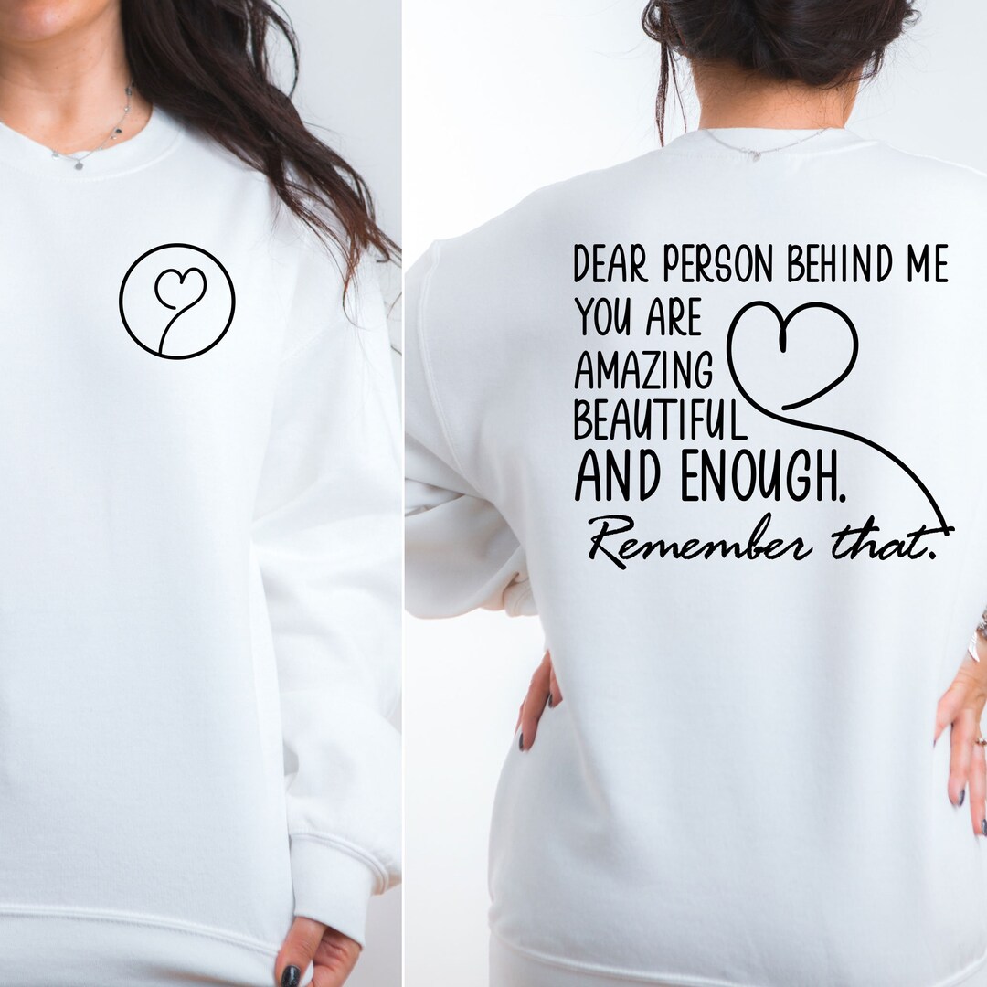 Dear Person Behind Me PNG SVG Bundle Inspiring Front and Back Cut Files ...