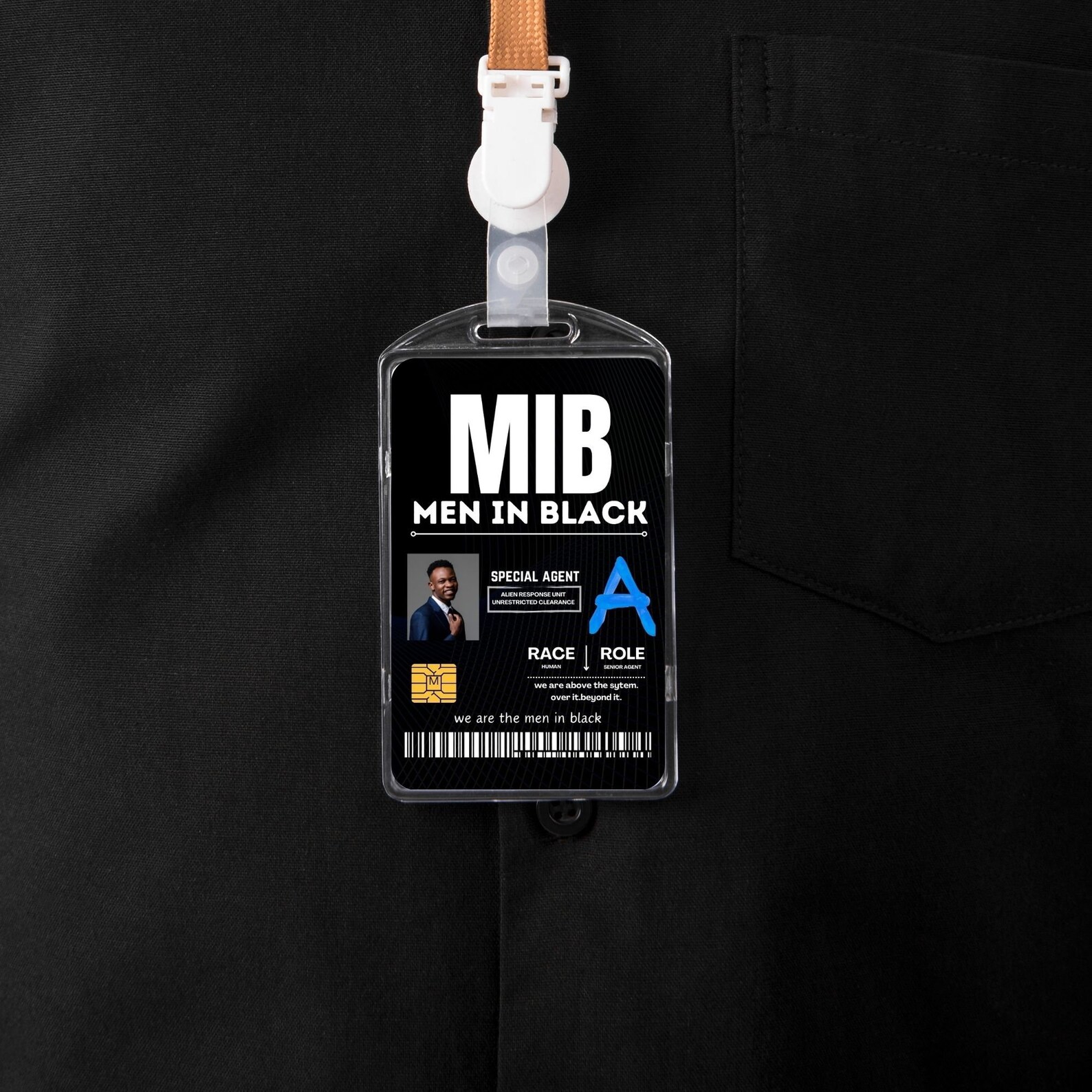 Editable MIB Men in Black ID Card Personalized Agent Replica Prop ...