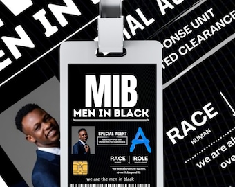 MIB Men in Black ID Card Agent Landscape Horizontal Replica Prop ...