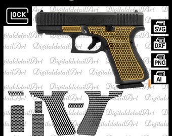 Glock 19 Gen5 GEOMETRIC Laser Stippling Pattern Template SVG PLT - Etsy