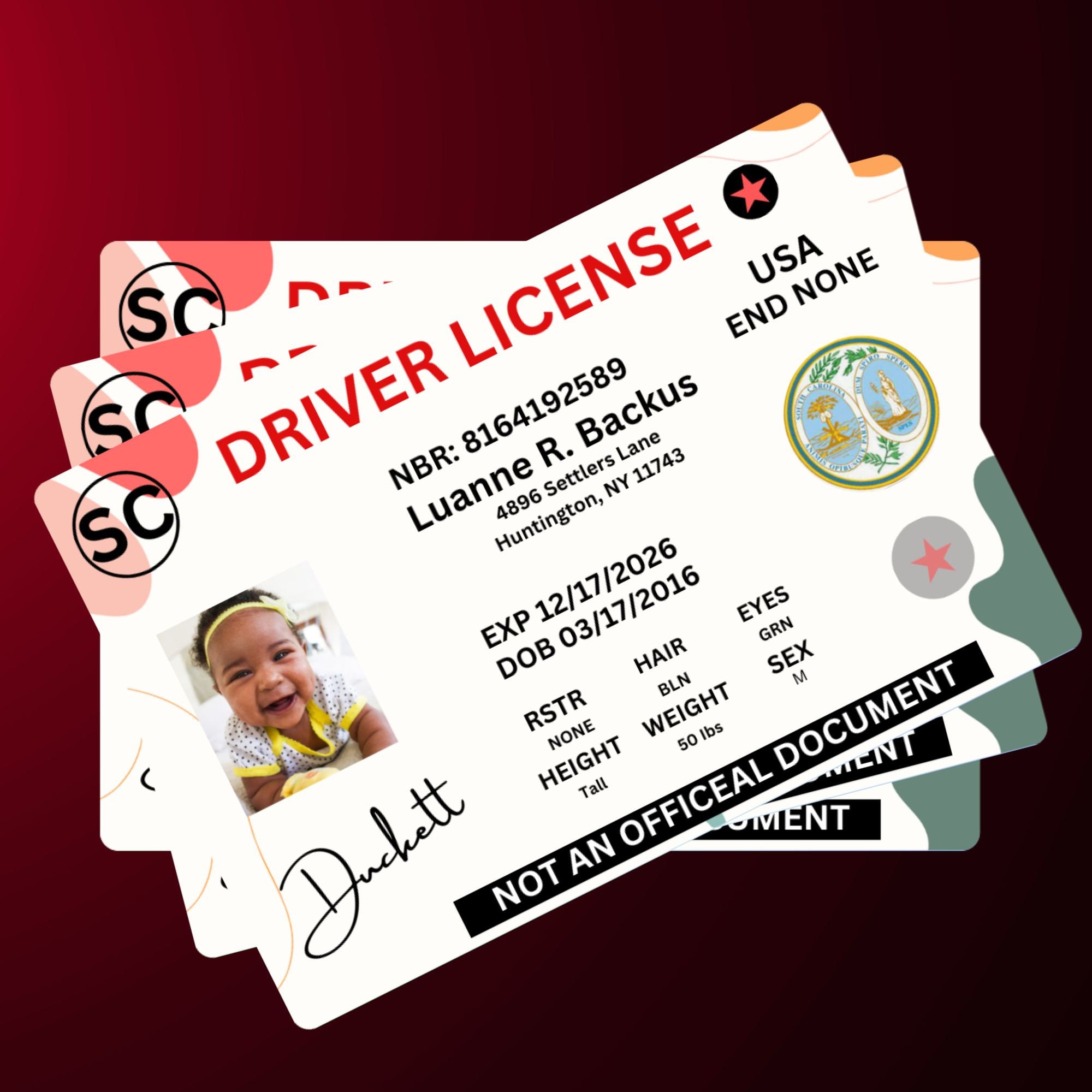 Child's Driving License Template - Customizable Kids' Driver Card ...