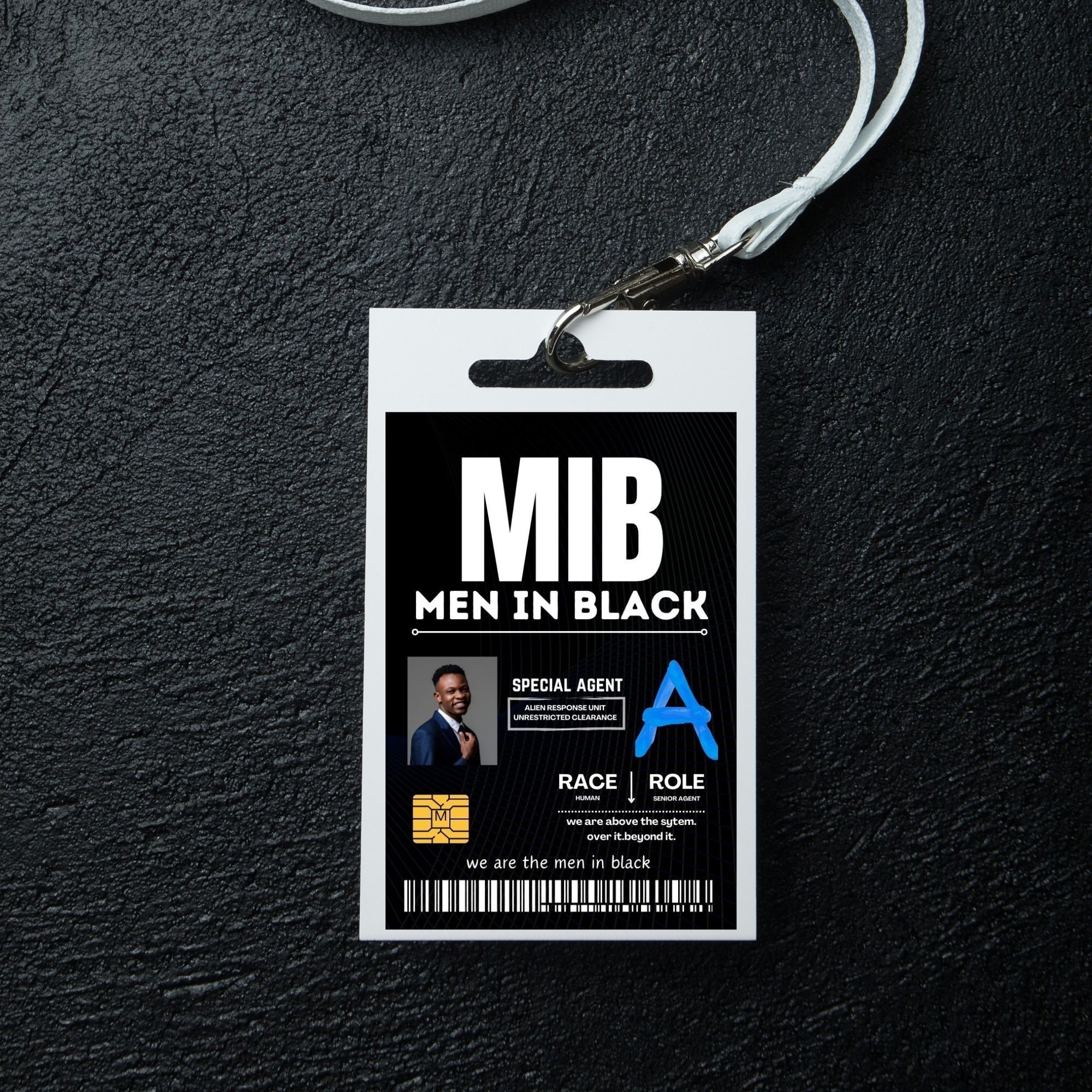 Editable MIB Men in Black ID Card Personalized Agent Replica Prop ...