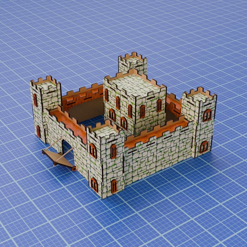 Castle Laser Cut File - Etsy