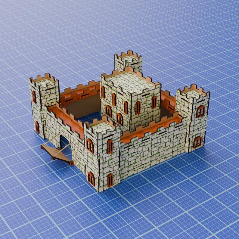 Castle Laser Cut File - Etsy