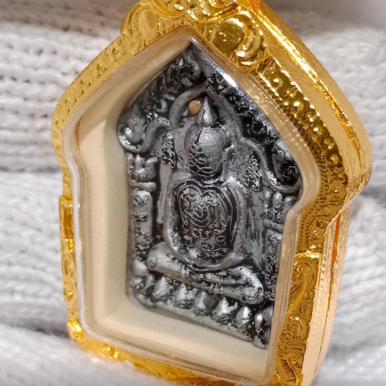 Khun Phaen Amulet: LP Maha Sila Blessed Thai Pendant, Gold Plated - Etsy