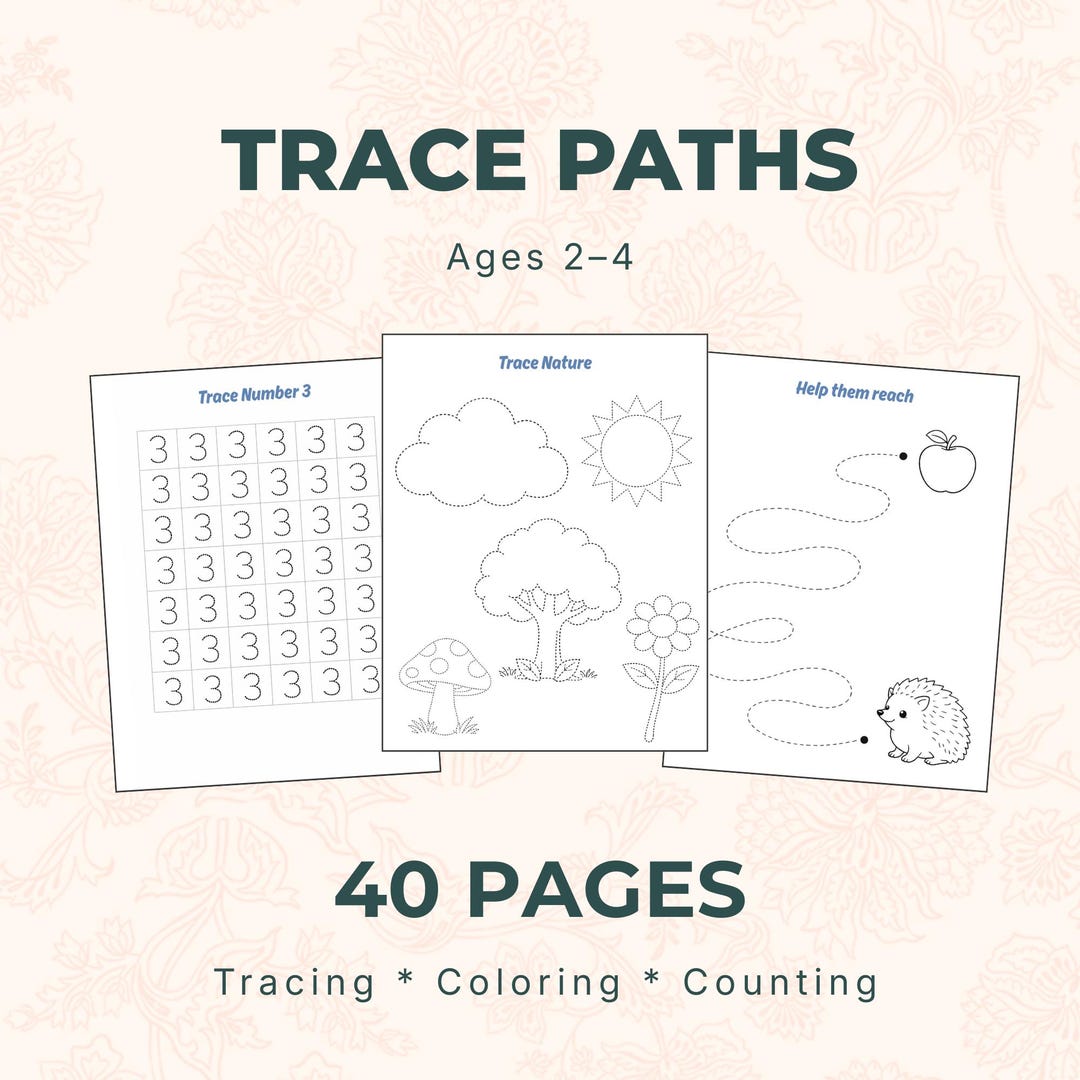 Tracing Worksheets for Toddlers | Numbers 1-10 Practice | Fine Motor ...
