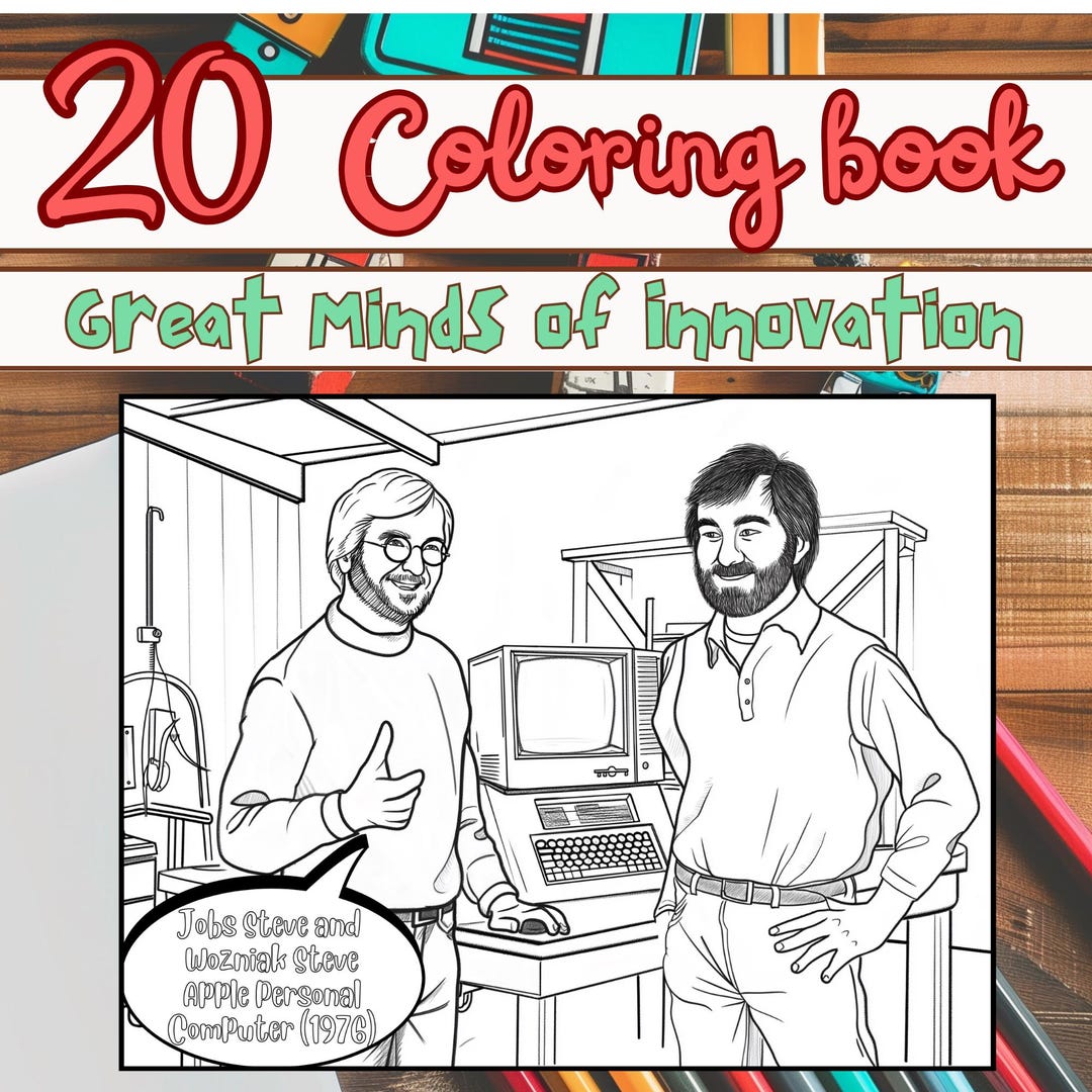 Historical Coloring Book, Great Minds of Innovation, Coloring Book for ...